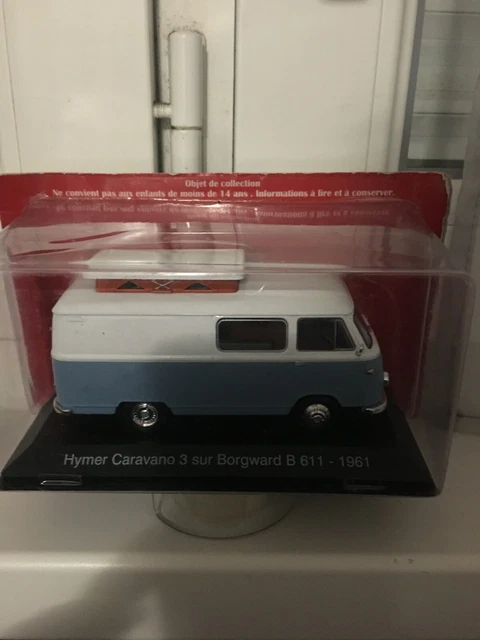 1/43E HACHETTE/IXO CAMPING car hymer caravano 3 borgward B611 ) neuf ...