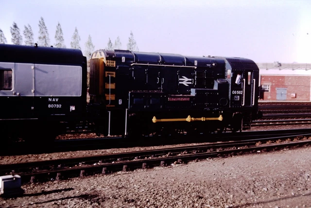 1980S BRITISH RAIL BR Diesel Electric Loco 08 562 Railway Slide Ref 475 ...