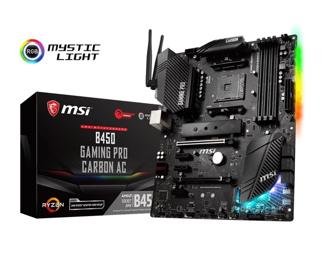 MSI B450 GAMING Pro Carbon AC ATX Motherboard with WiFi (UNTESTED) £31. ...