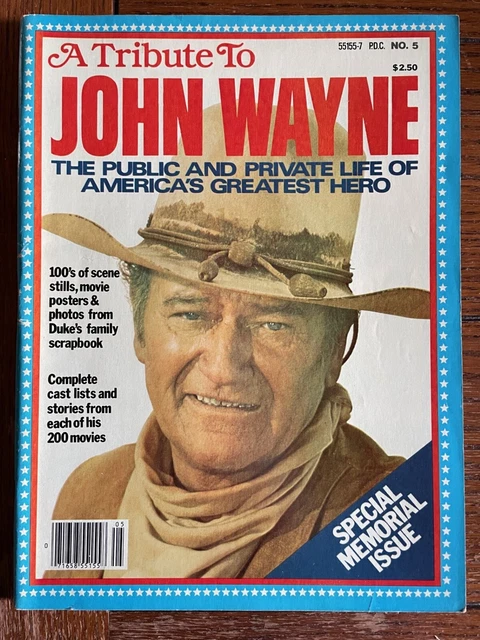 A TRIBUTE TO John Wayne Magazine Special Memorial Issue No.5 1979 £5.48 ...