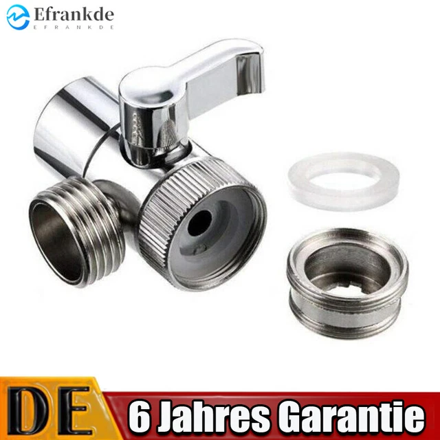 3 WEGE UMSTELLER T-Adapter Wasserhahn WC Bad Auslauf Ventil Armatur Dusche DE EUR 8,49 - PicClick DE