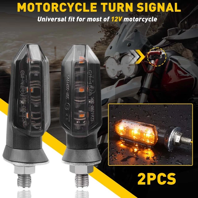 CLEAR LED MOTORCYCLE Blinker Indicator Turn Signal Light Amber For ...