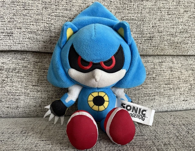 RARE SONIC THE Hedgehog 9 Inch Metal Sonic Plush Soft Toy Jakks Pacific ...