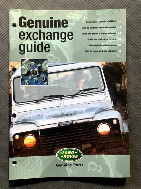 LAND ROVER GENUINE Parts - EXCHANGE GUIDE £10.50 - PicClick UK