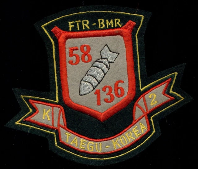 USAF 58TH FIGHTER Bombarder Wing 136th Fighter Bombardier Wing Taegu ...