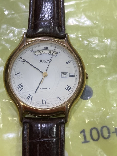 OROLOGIO BULOVA QUARTZ Day Date Swiss Made Calibro ETA 955.132 EUR 50 ...