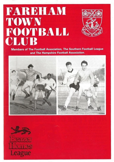 FOOTBALL PROGRAMME>FAREHAM TOWN v ANDOVER Nov 1990 £1.35 - PicClick UK
