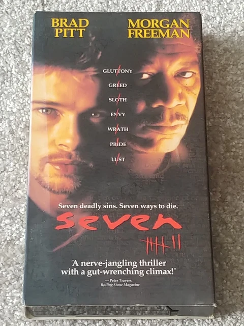 SEVEN VHS SE7EN 1996 Brad Pitt Horror £3.99 - PicClick UK
