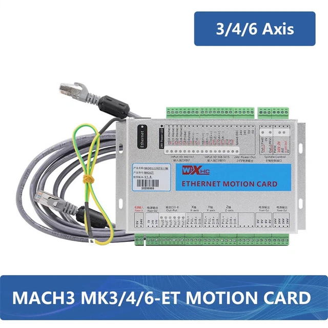 ETHERNET 3/4/6 AXIS MACH3 CNC Motion Control Card Frequency Controller ...