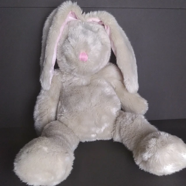 DAN DEE BUTTERY Soft Bunny Rabbit Plush 17" Tan with Pink Ears Stuffed ...