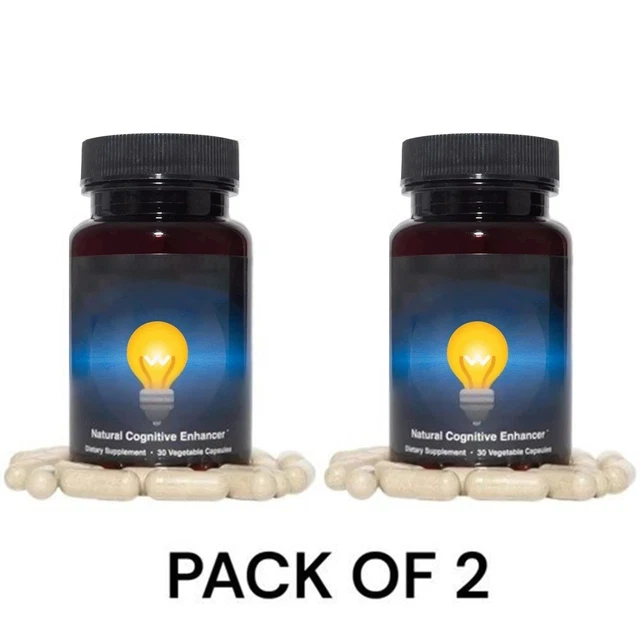 2 PACKS NATURAL Cognitive Enhancer 30 Caps-Focus-Memory-Brain Health £ ...