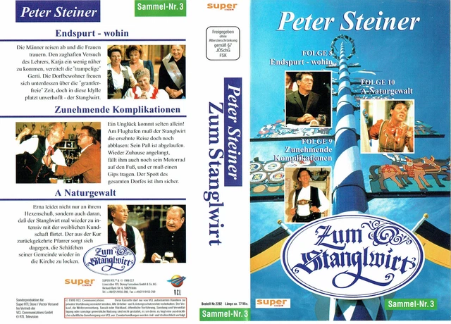 (VHS) PETER STEINER - Zum Stanglwirt - Sammel Nr. 3 - Erna Waßmer, Gerda Steiner EUR 10,00 ...