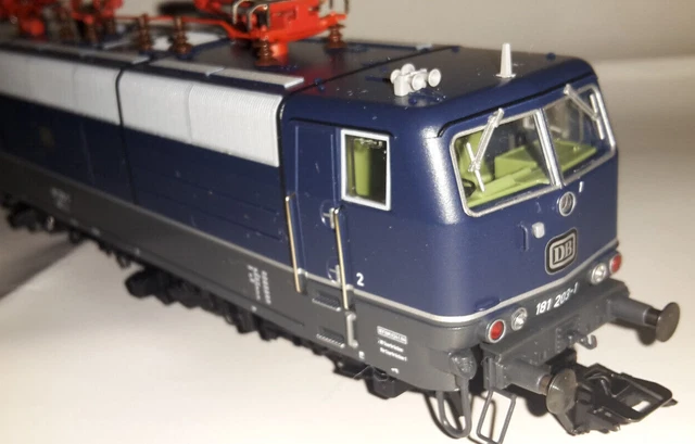TRIX 25181 LOCOMOTIVA elettrica BR 181,2 DB Ep.IV, blu, scala HO DC ...