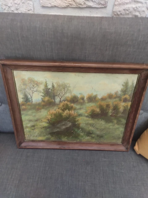 ANCIEN TABLEAU HUILE sur toile signé j papa 40 EUR 29,00 - PicClick FR