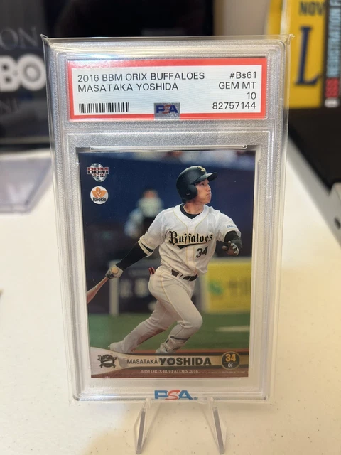 2016 Bbm Orix Buffaloes Masataka Yoshida Psa 10 Pop 7 Recrue Red Sox