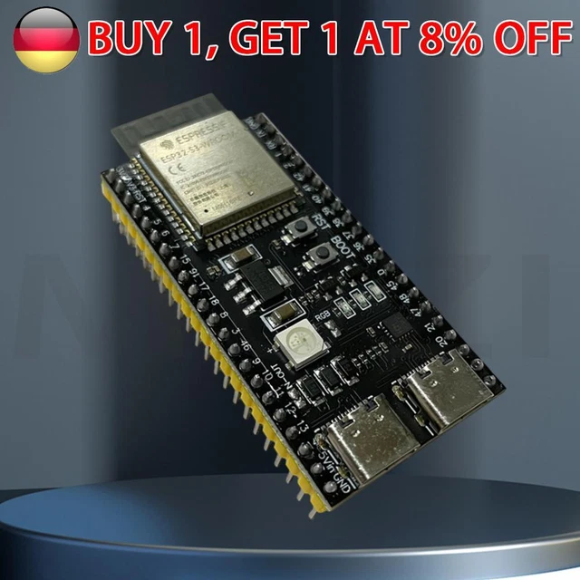 # ESP32/ ESP32-S3/ESP32-C3 Entwicklungsboard Dual Typ-C (N16R8 geschweißt) EUR 7,99 - PicClick IT