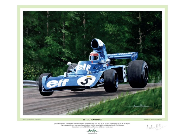 VOLANT SCOTSMAN- JACKIE Stewart- Tyrell Ford, Nurburgring Allemand Gp ...