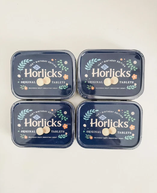 HORLICKS X 4 Original Tablets Tin 150th Anniversary Edition New Sealed ...