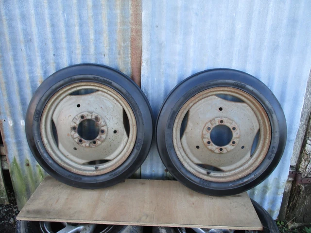 ORIGINAL MASSEY FERGUSON T20,TE20,35 Tractor Front Wheels and New BKT ...