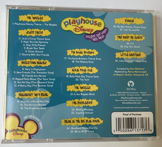 PLAYHOUSE GREATEST - Playhouse Disney: Imagine & Learn With Music - CD ...