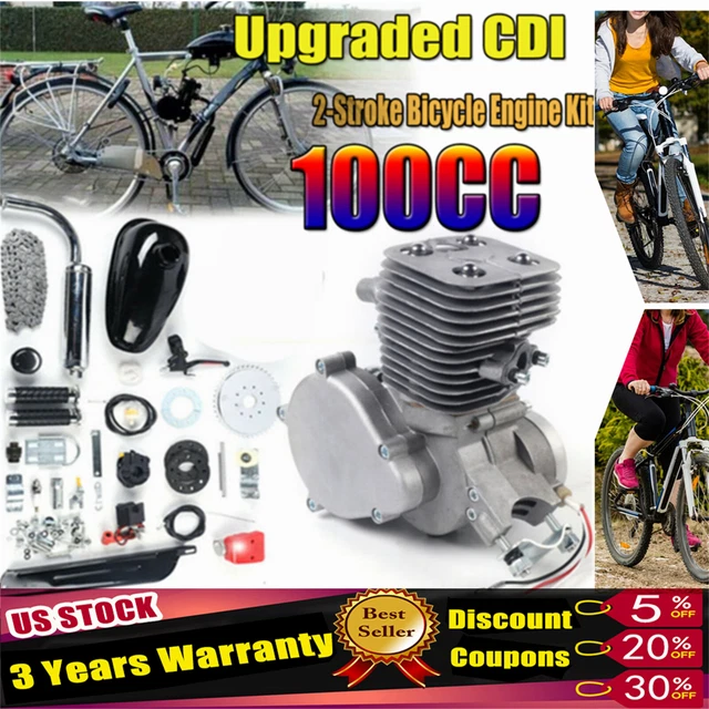 2024 FULL SET 100cc 2 Stroke Bicycle Motor Kit Bike Motorized Petrol ...