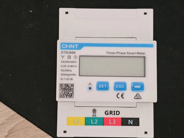CHINT DTSU666 DREHSTROMZÄHLER Smart Meter 3x230/400V 0,25-5(80)A LCD ...