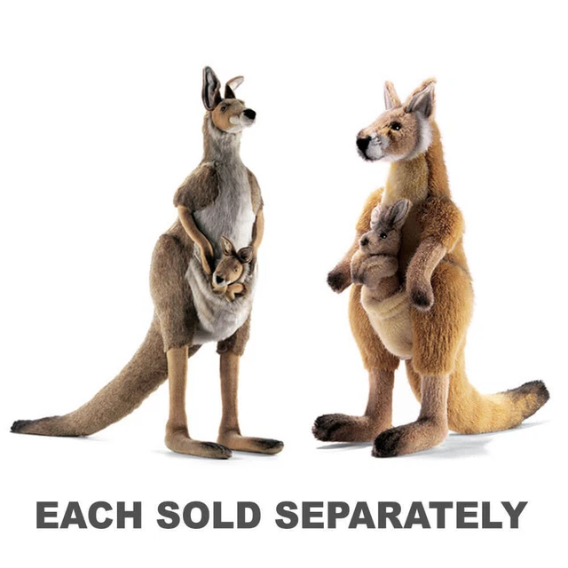 HANSA MAMA & Joey Kangaroo Mother Baby Cute Realistic Soft Stuffed Animal Toy £63.66 - PicClick UK