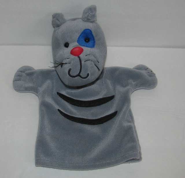2001 CINAR PLUSH Caillou Gilbert Cat Puppet - Grey Cat w/Whiskers Hand ...