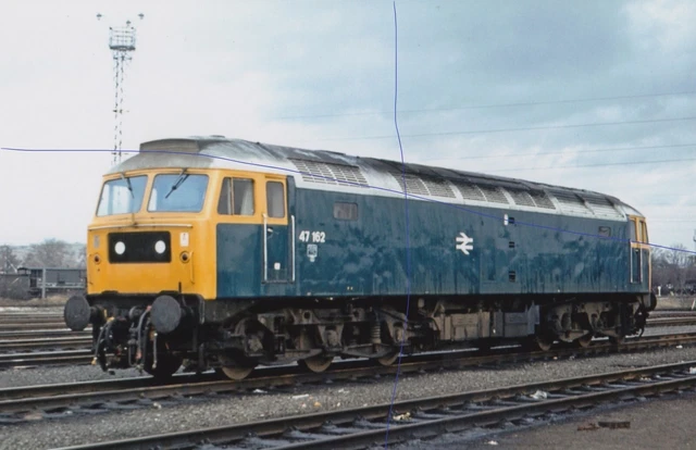 DIESEL TRAIN PHOTO Railway Picture Br Blue Class 47 Photograph ...
