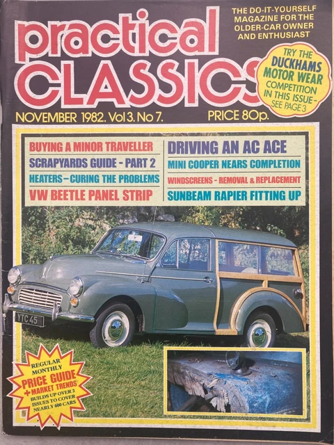 PRACTICAL CLASSICS MAGAZINE - November 1982 - Rapier, Ace, Minor ...