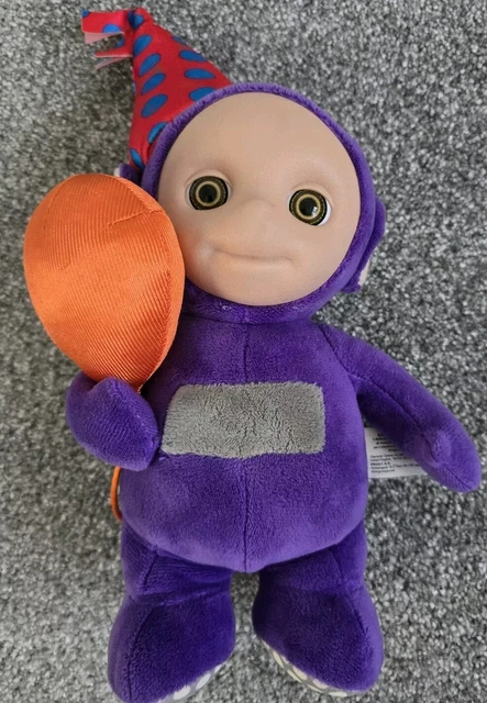 TELETUBBIES PARTY TINKY Winky Hat & Balloon 11" Talking Soft Plush Toy ...