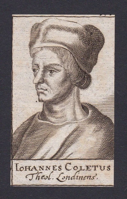 1680 JOHN COLET / theologian Theologe London Great Britain Portrait ...