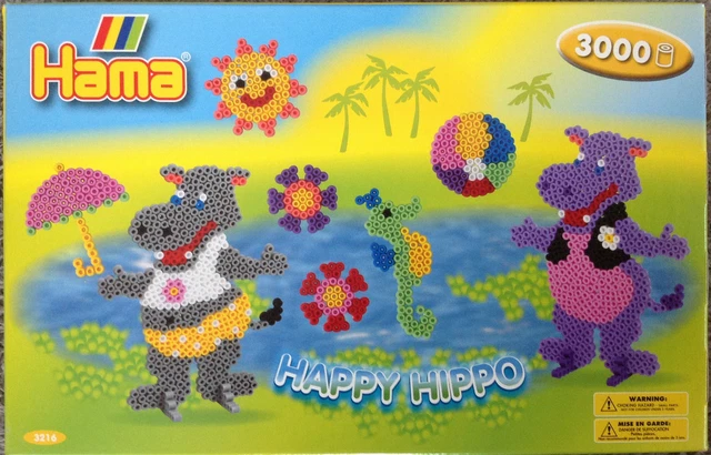 HAPPY HIPPO GP 3216 - Hama midi Bügelperlen + Stiftplatte Flusspferd ...