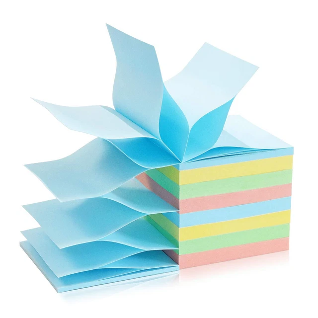 8 PADS POP Up Sticky Notes 3x3 Refills Pastel Colors Self-Stick Notes ...