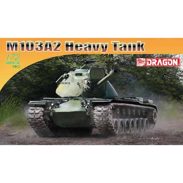 DRAGON M103A2 HEAVY Tank Military Armor Pro Plastic Model Kit D7523 ...