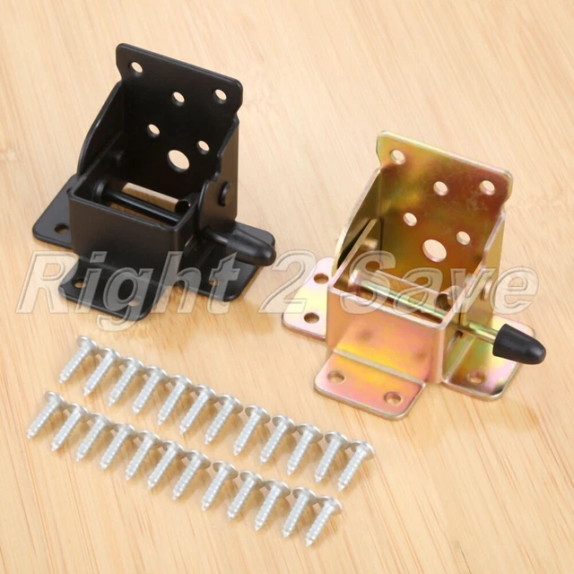 DIY LOCKING FOLDING Table Chair Leg Brackets Hinge Self Lock Foldable ...