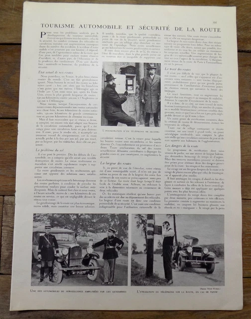 LA SÉCURITÉ ROUTIÈRE road signs signs etc... in 1931 £6.19 - PicClick UK