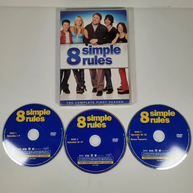 8 SIMPLE RULES The Complete First Season (DVD 3-Disc Set) John Ritter ...