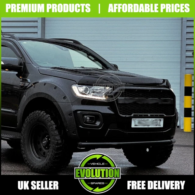 MATTE BLACK RAPTOR F150 Style LED Grille Grill TO FIT Ford Ranger T8 ...