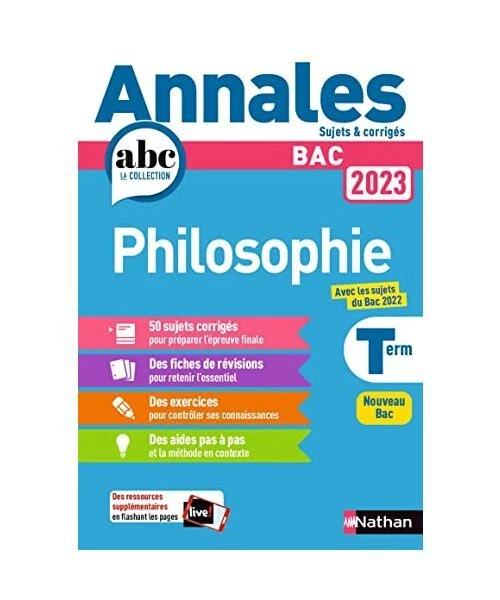 ANNALES BAC 2023 Philosophie: Sujets & corrigé, Durozoi, Gérard EUR 8 ...