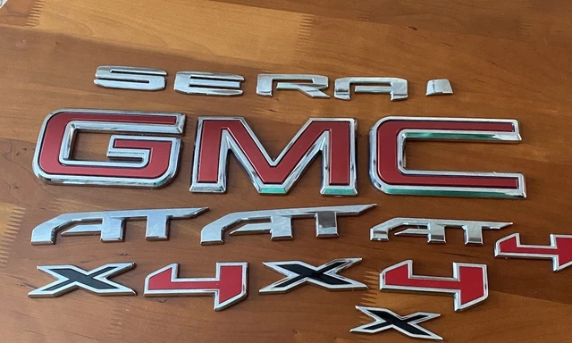 GMC 2025 26 Sierra AT4X Emblems Parts OEM 1500 Original Truck Logos As ...