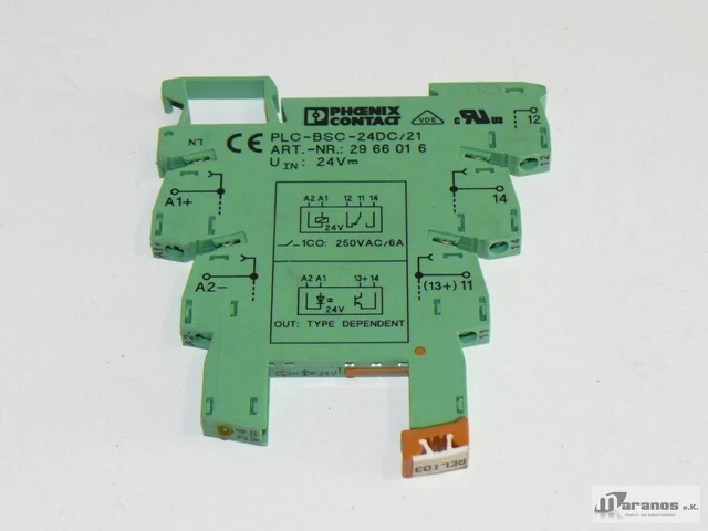 PHOENIX CONTACT PLC-BSC-24DC/21 Base Terminal 2966016 Terminal $8.06 ...