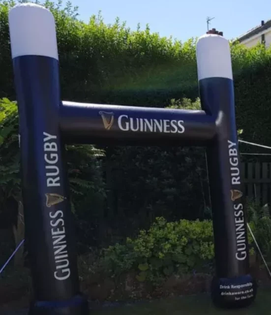 VERY LARGE GUINNESS Inflatable Rugby Posts ~ c10ft. 6ins. high & 7ft ...