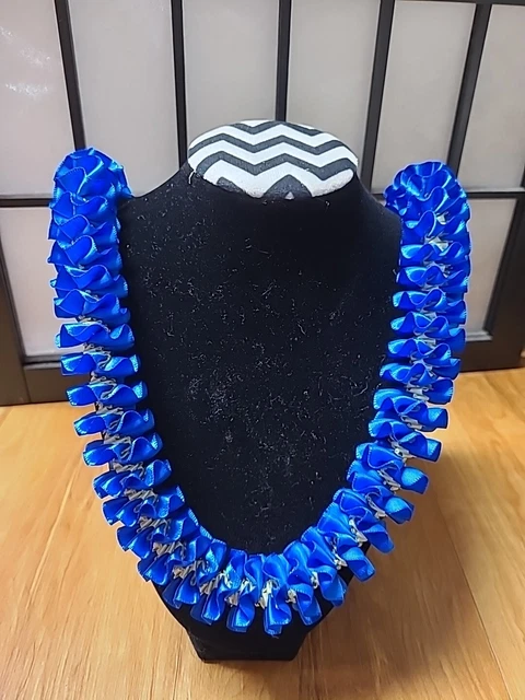 BEAUTIFUL GRADUATION LUAU Party Hawaiian Royal Blue with Yellow Ribbon ...
