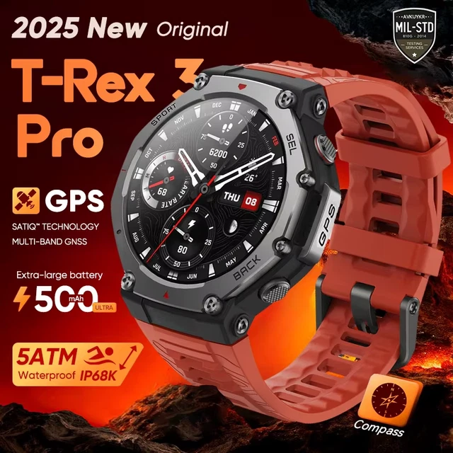 2025 ORIGINALE T-REX 3 Pro Militare GPS Smart Watch 5ATM Impermeabile ...