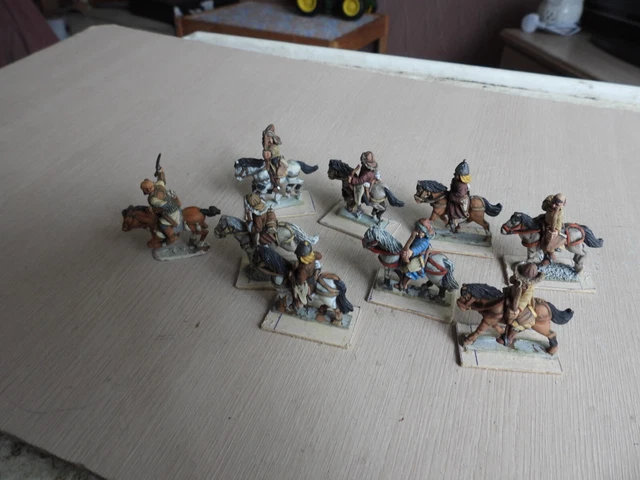 25MM PAINTED METAL wargaming figures Medieval Mongol cavalry horse ...