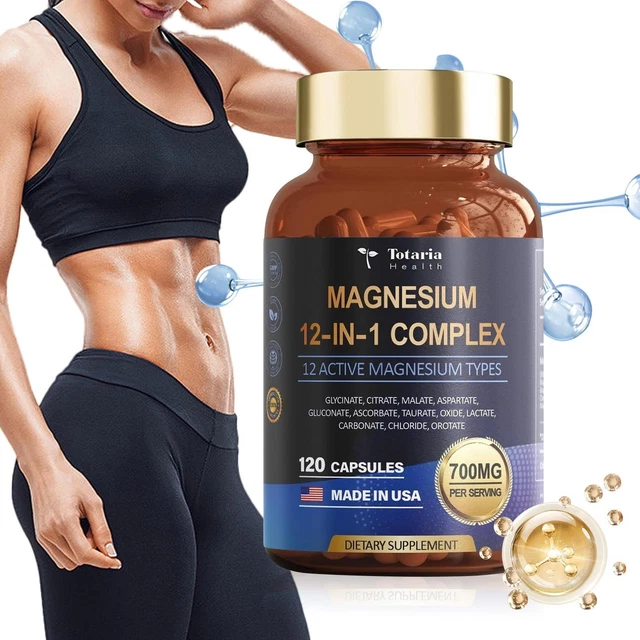 MAGNESIUM 12 IN 1 Complex 700mg - for Muscle, Heart, Bone & Nerve ...