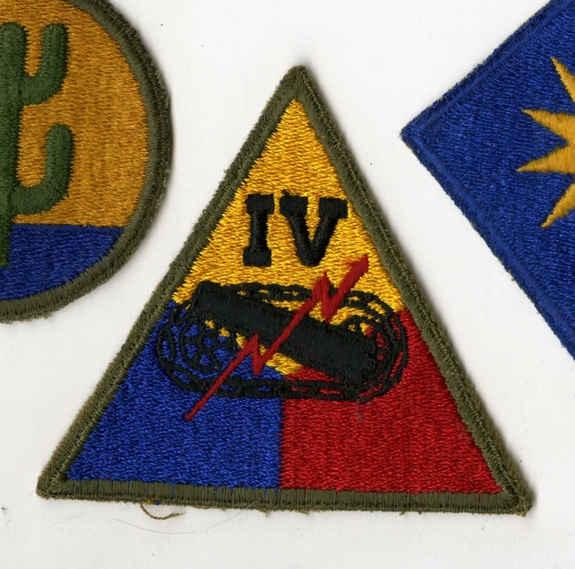 IV ARMORED CORPS White Back Patch WWII Vintage California Tennessee $8. ...