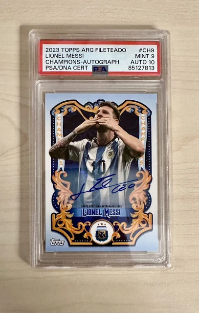 LIONEL MESSI 2023 Topps Fileteado auto card autograph signed PSA 9 Auto ...