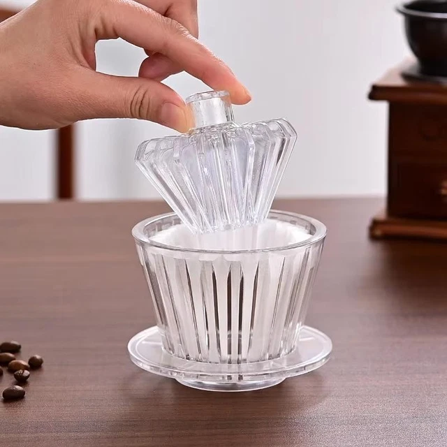 1 PIECE V-SHAPED Filter Paper Hand-brewed Coffee Filter Cup Paper Press ...